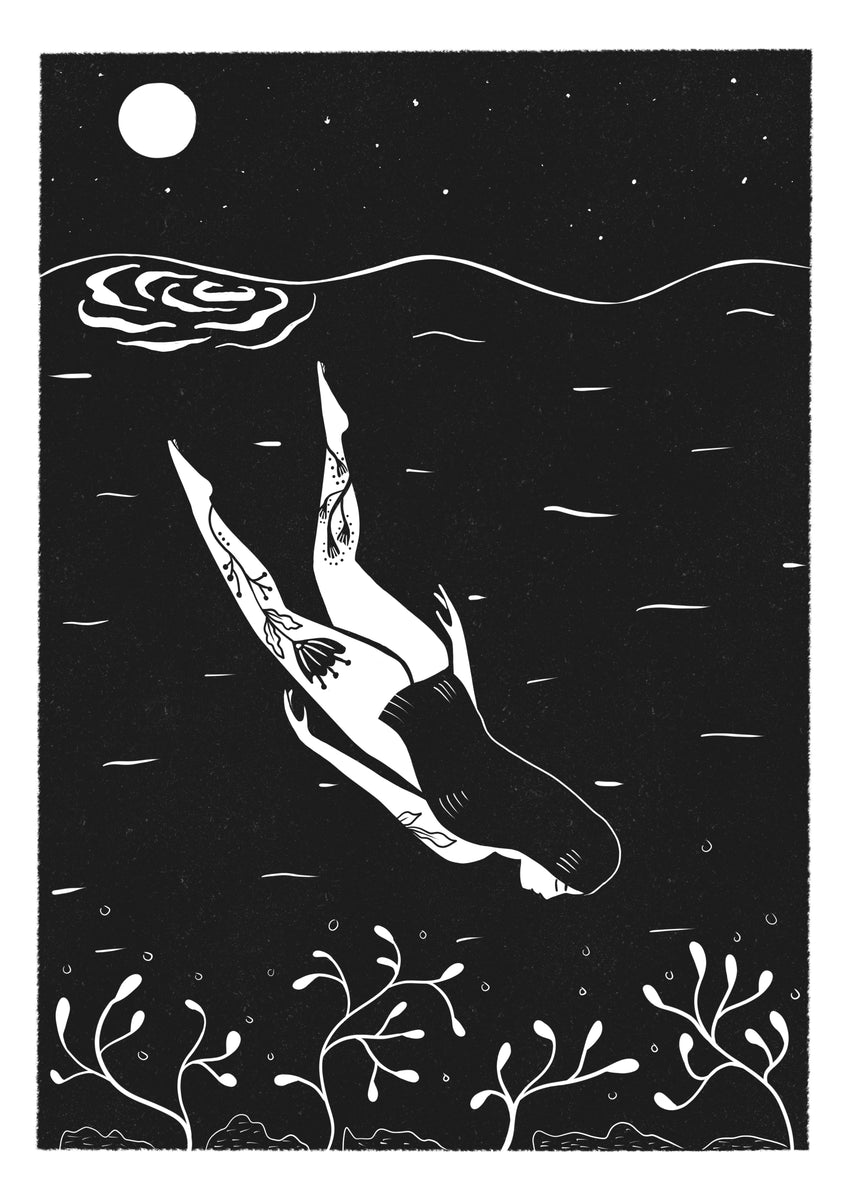 Diving Down Giclée Art Print - Various Sizes – Cassie Leedham Art