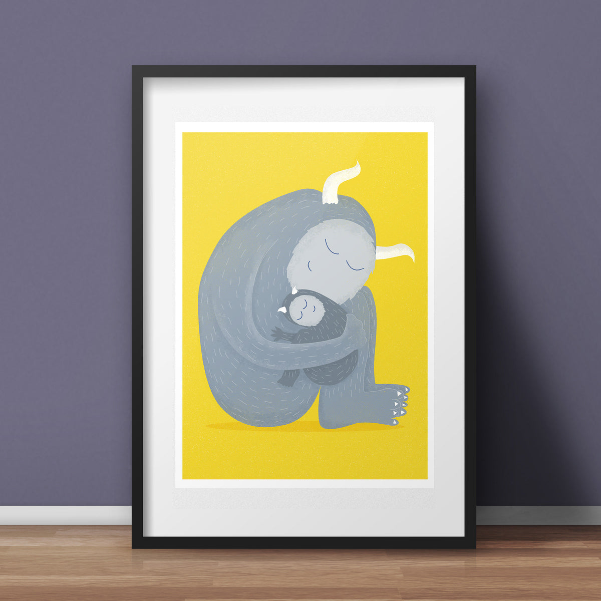 Nursery Art Print - Monster Hug - various sizes – Cassie Leedham Art